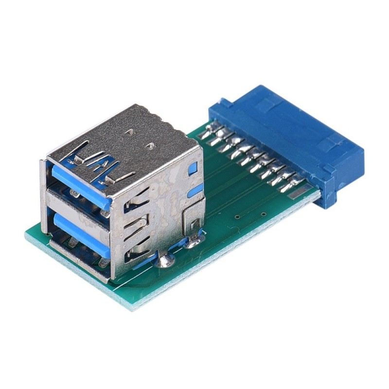 USB3 Header internt til 2x USB3 A - Intern strømkabel - BWS Computers ApS